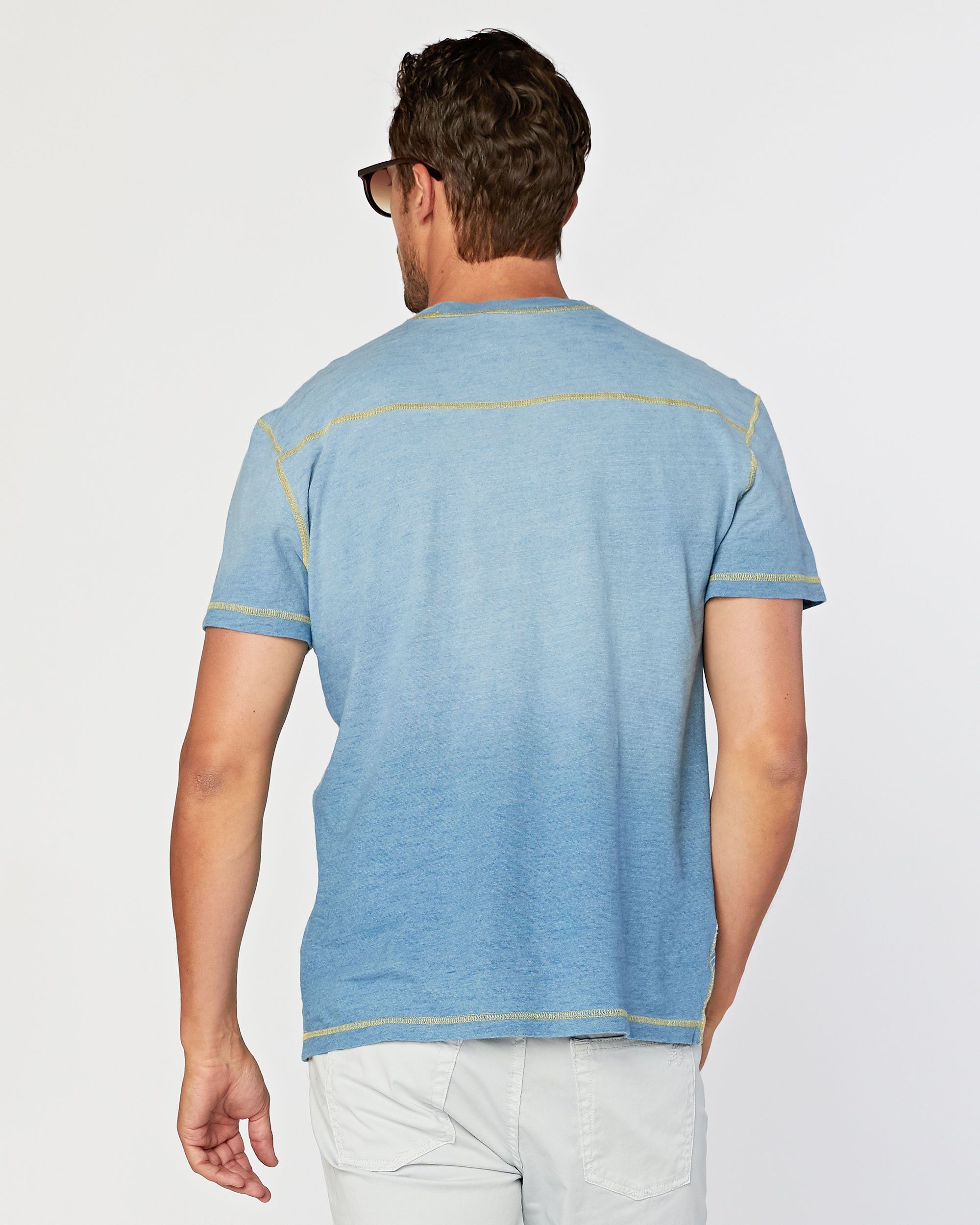 Bundoran Stripe Slub Indigo Jersey Crew – Agave Denim